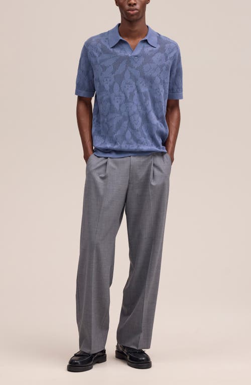 NN07 ryan floral pointelle jersey polo